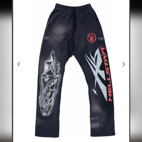 Hellstar | Pants | Hellstar Airbrushed Skull Hellstar Sweatpants Flare ...